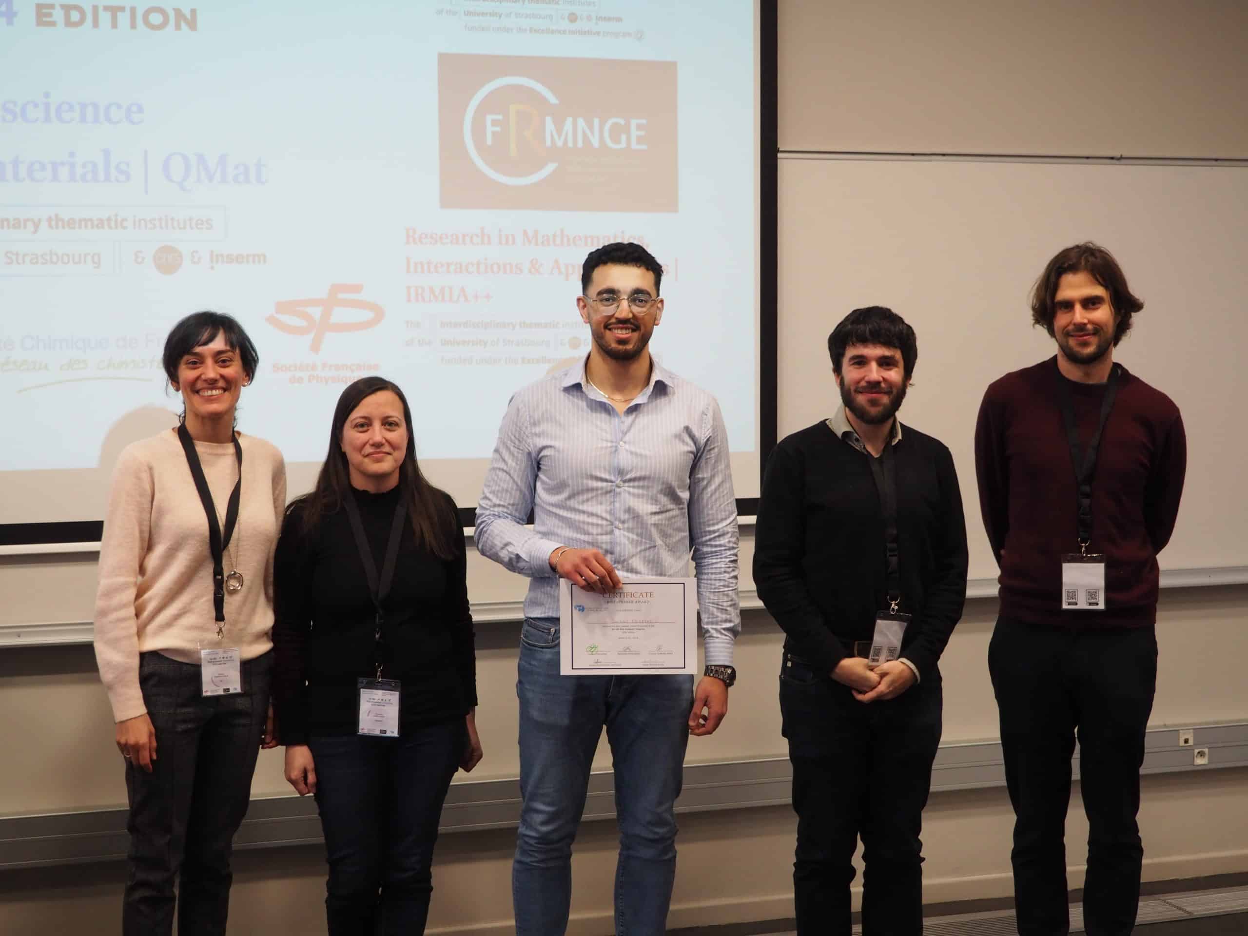 JOURNÉE DE L'ED 182 - BRAVO à Souhail ESSADIKI pour le prix de la meilleure communication orale ...